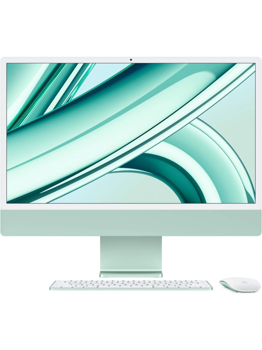 Моноблок Apple iMac A2873 24" 4.5K M3 8 core/8Gb/SSD256Gb /macOS/зеленый