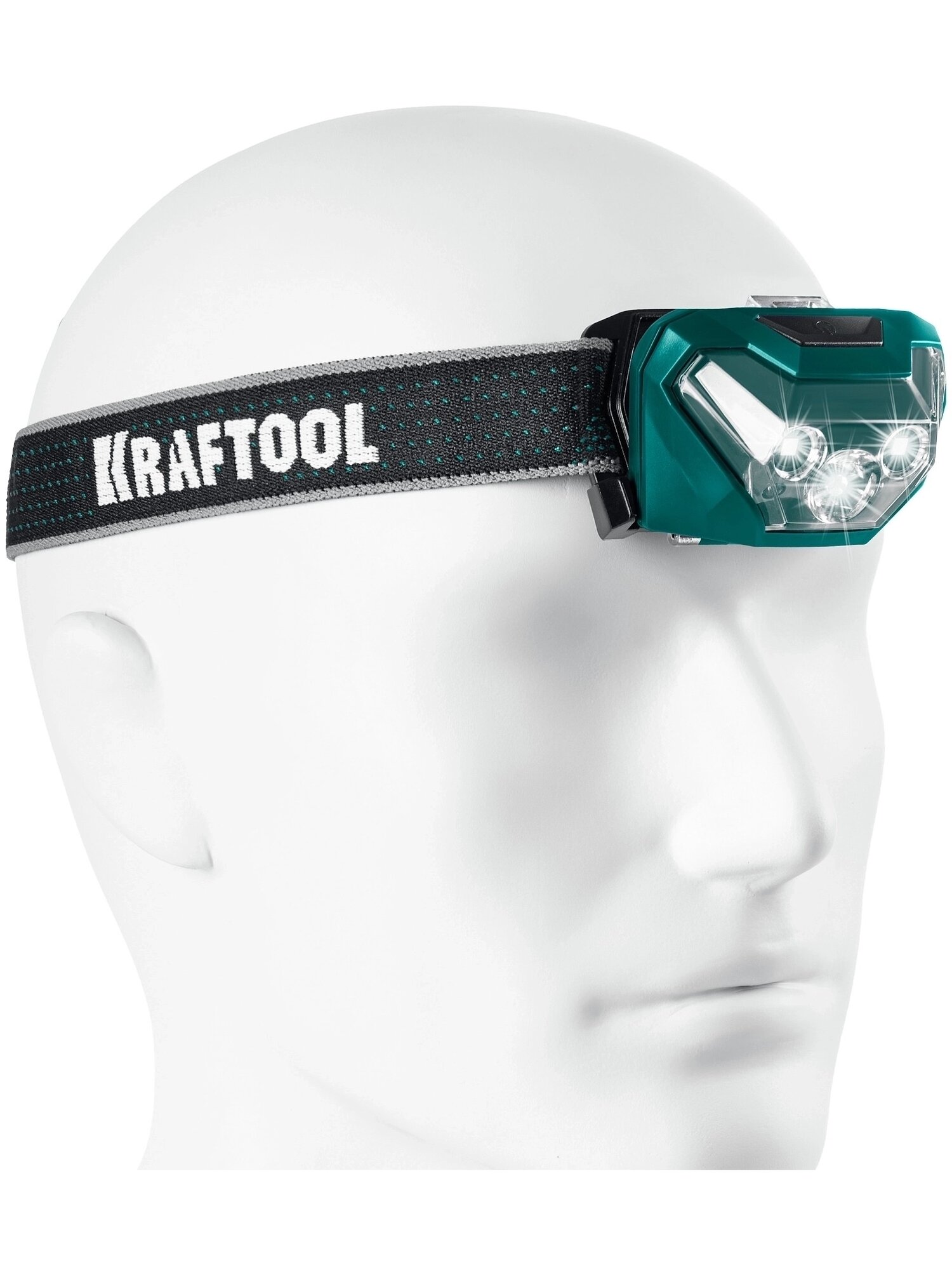 Налобный фонарь KRAFTOOL KH-3 3ААА 500 лм 5 режимов