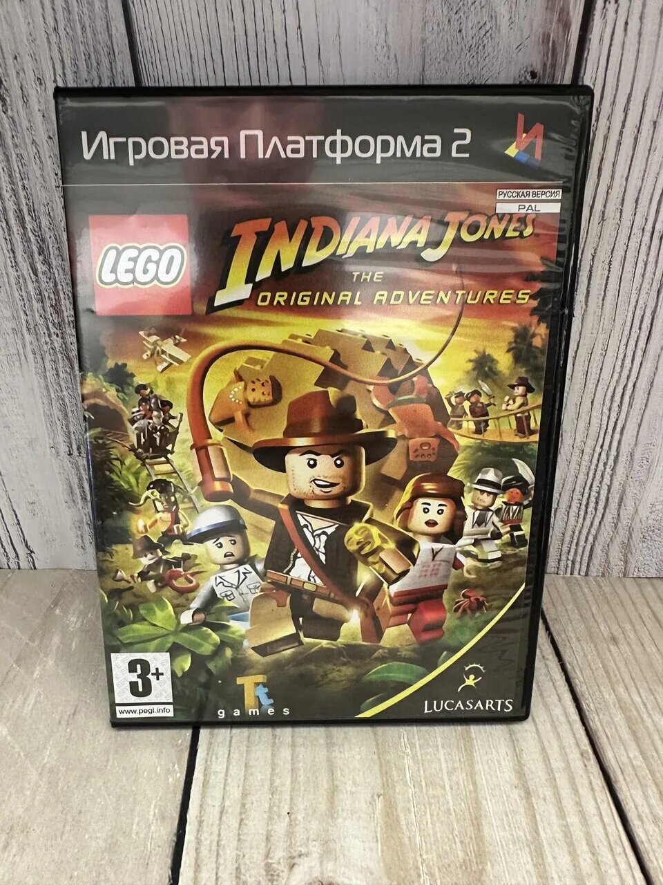 Диск с игрой Lego Indiana Jones на PlayStation 2 прошитую