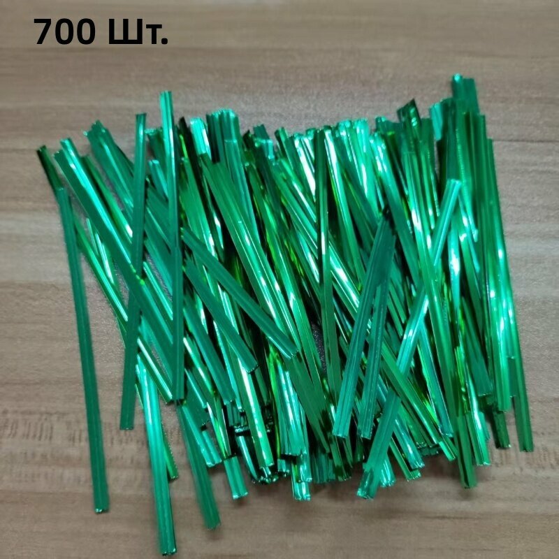 Зеленые кабельные стяжки для цветов и сада, 700 штук