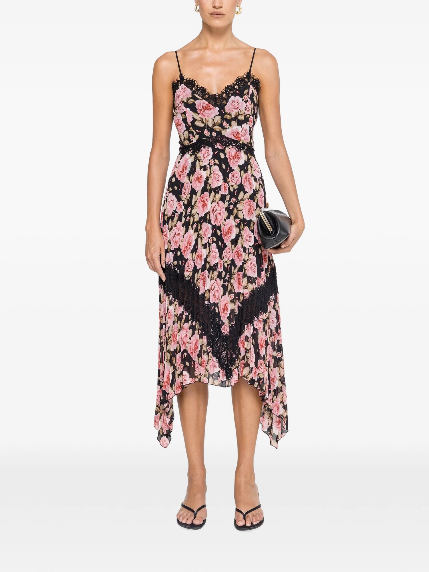 Платье Pleated floral midi dress