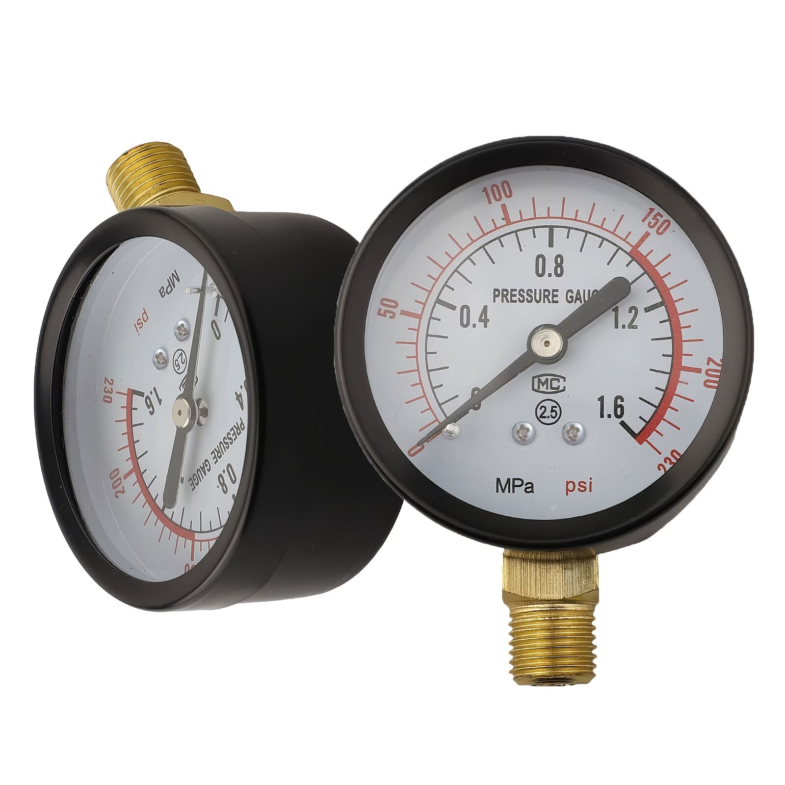 Вакуумный манометр Y60 0-1.6МПа (0-230 PSI) для фильтра бассейна и компрессора