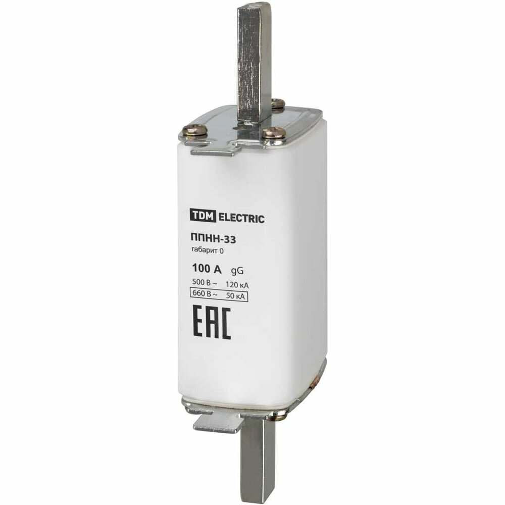Плавкая вставка предохранителя ППНН-33 TDM ELECTRIC габарит 0 100А SQ0713-0016