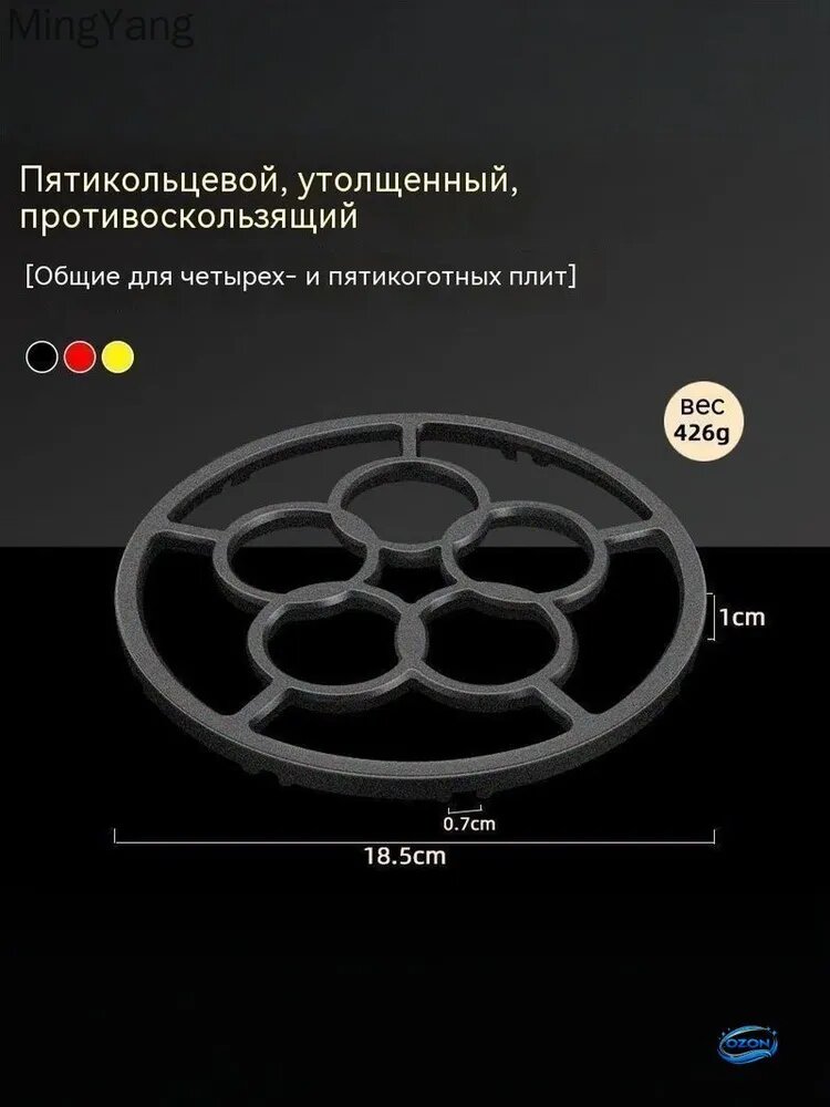 Для приготовления гарниров, чайников, кофеварек, ложек и т. д. на решетке газовой плиты. Насадка разделителя газовой плиты