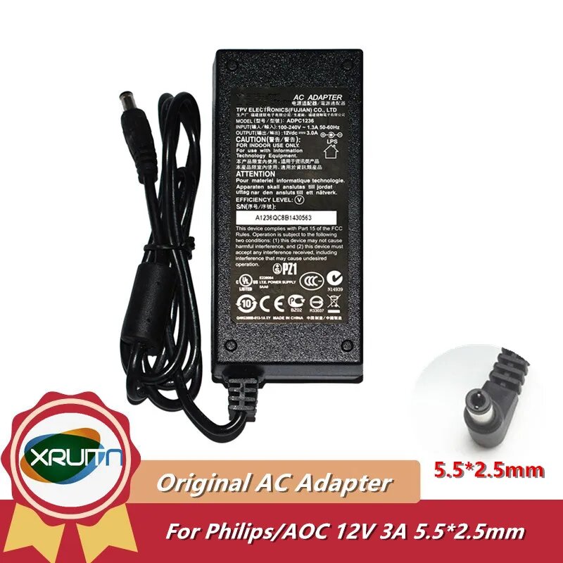 Зарядное устройство 36 Вт 12 В 3 А EU для Philips AOC 224CL2