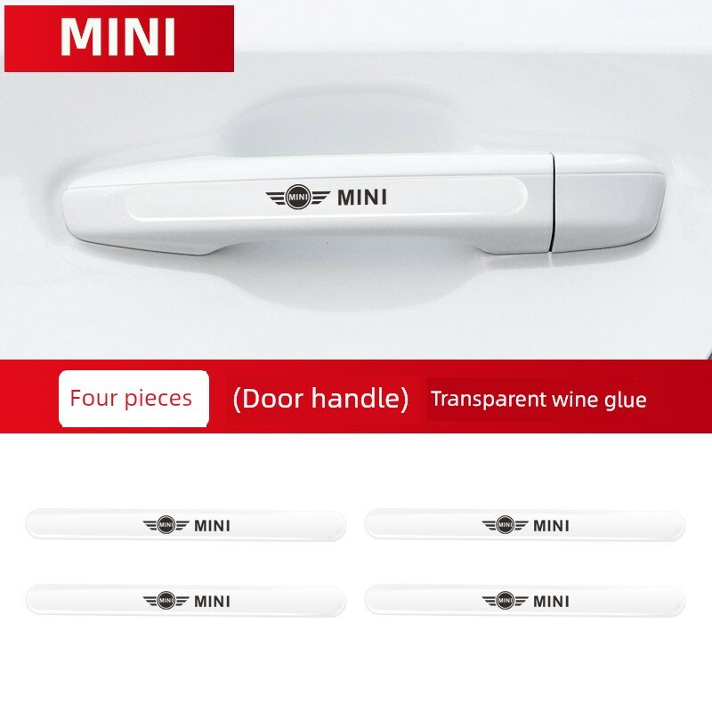 Прозрачный базовый комплект из 4 антиударных полос с логотипом MINI для дверных ручек BMW MINI Countryman Clubman