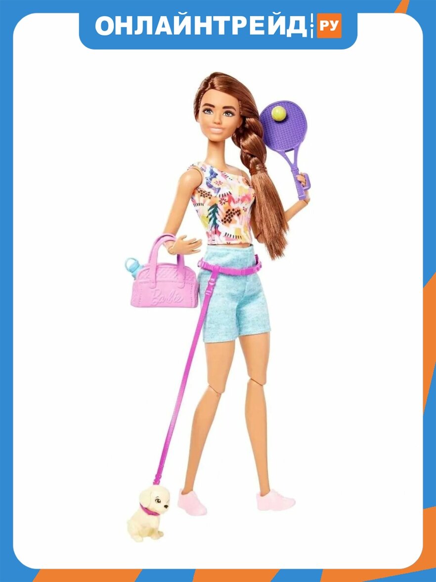 Кукла Barbie GKH73_HKT91 Спортсменка с собачкой