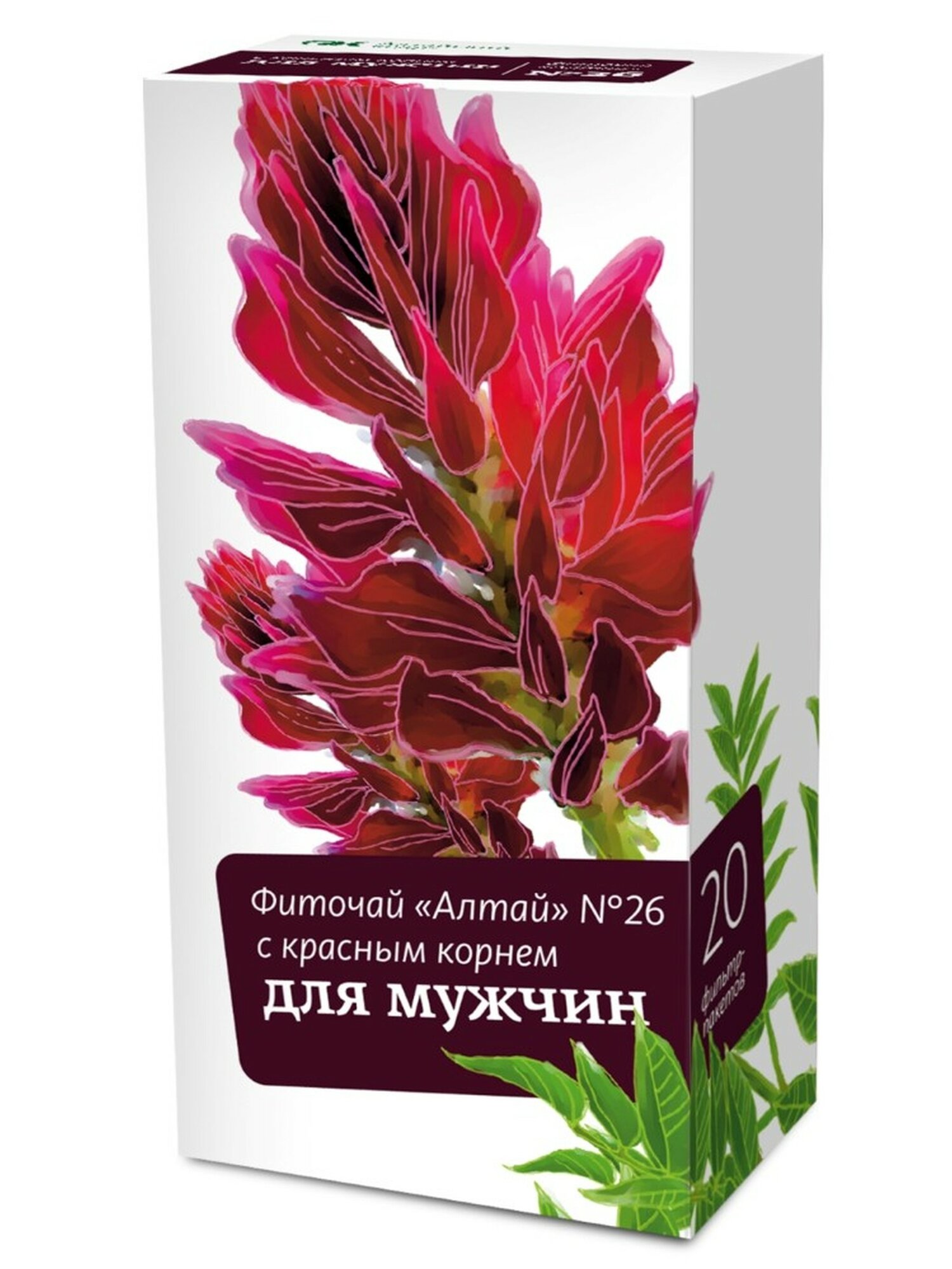 Фиточай алтай N26 С красн корнем Д/МУЖ 2,0 N20 Ф/П — Фиточай (сбор трав) - фильтр - пакеты массой 2,0 г - 20 шт в уп.