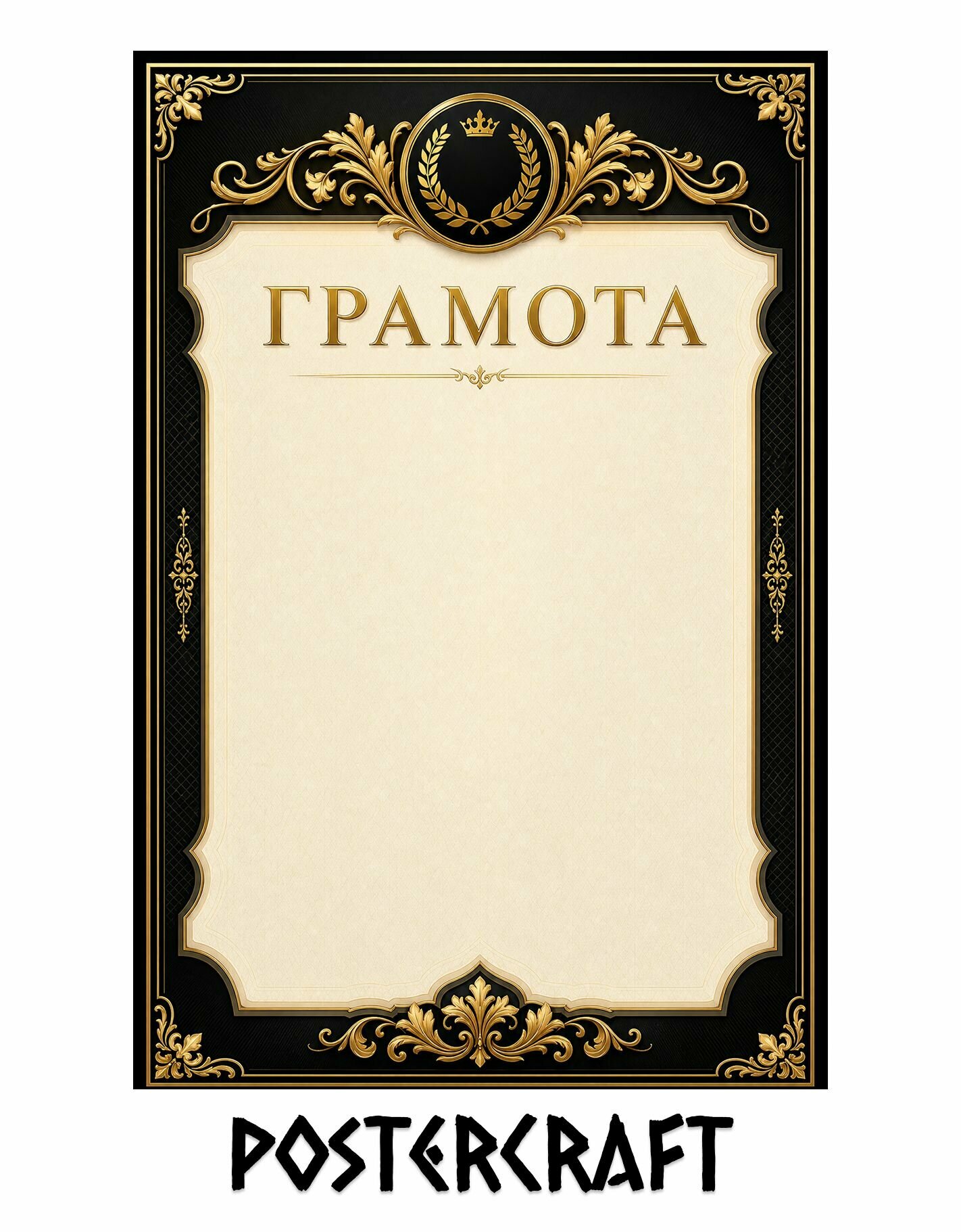 Подарочная "Грамота", А4, 21x29,7 см, (плотная типографская бумага)