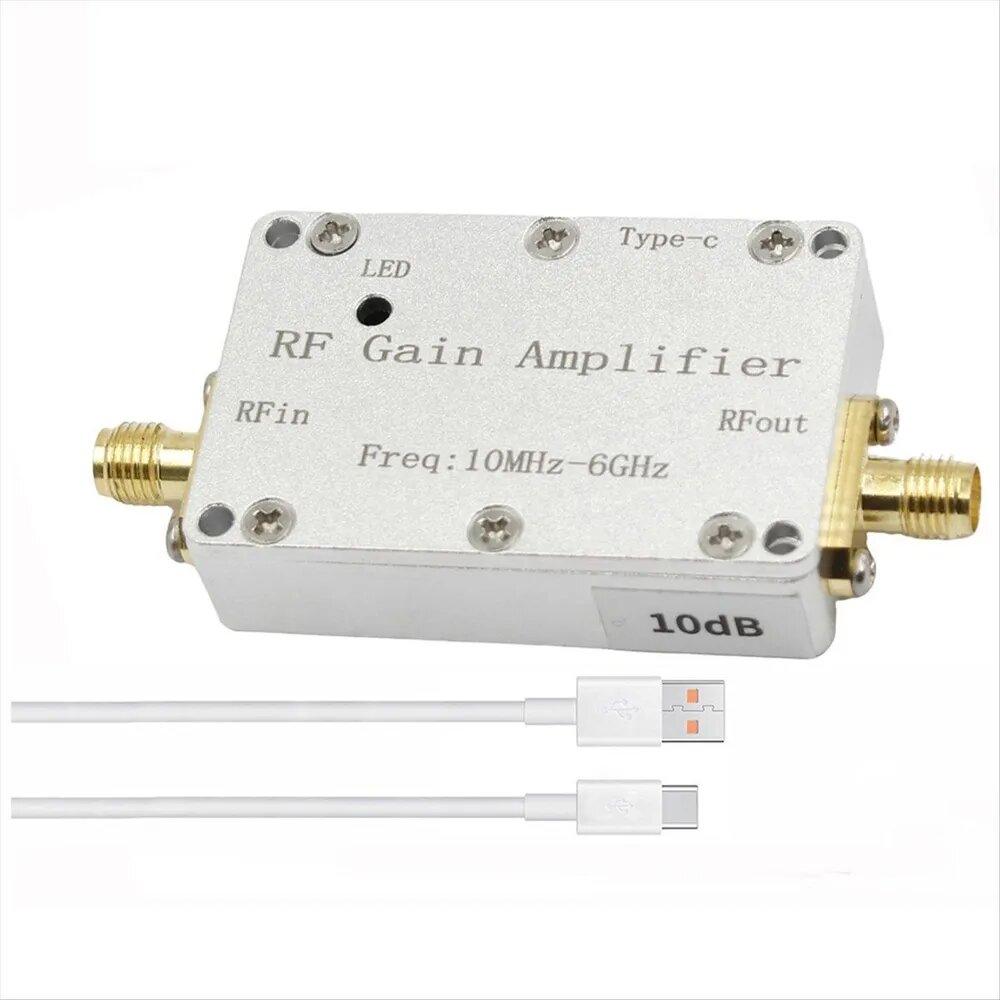 LNA 10M-6GHz ВЧ Усилитель Усиления Высокая Равномерность Мощности 10dB