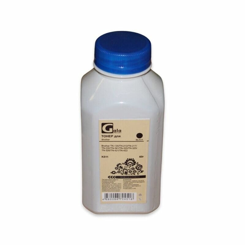 Тонер K511 для Brother HL-L8260CDW, HL-L3230CDW, DCP-L3550CDW, MFC-L3770CDW, DCP-9020CDW GalaPrint 60 г черный