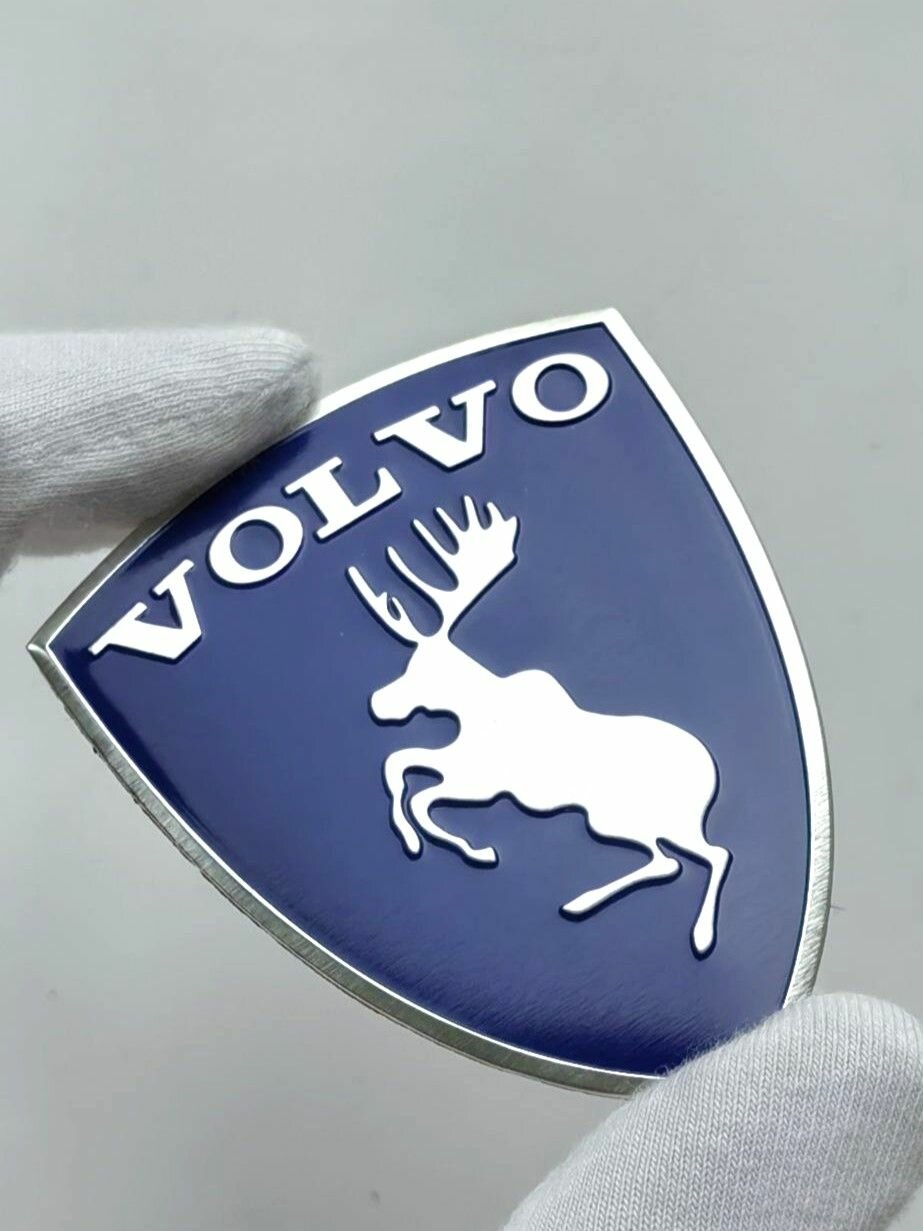 Эмблема Volvo 60*50 мм, значок, шильдик Вольво с лосем, логотип