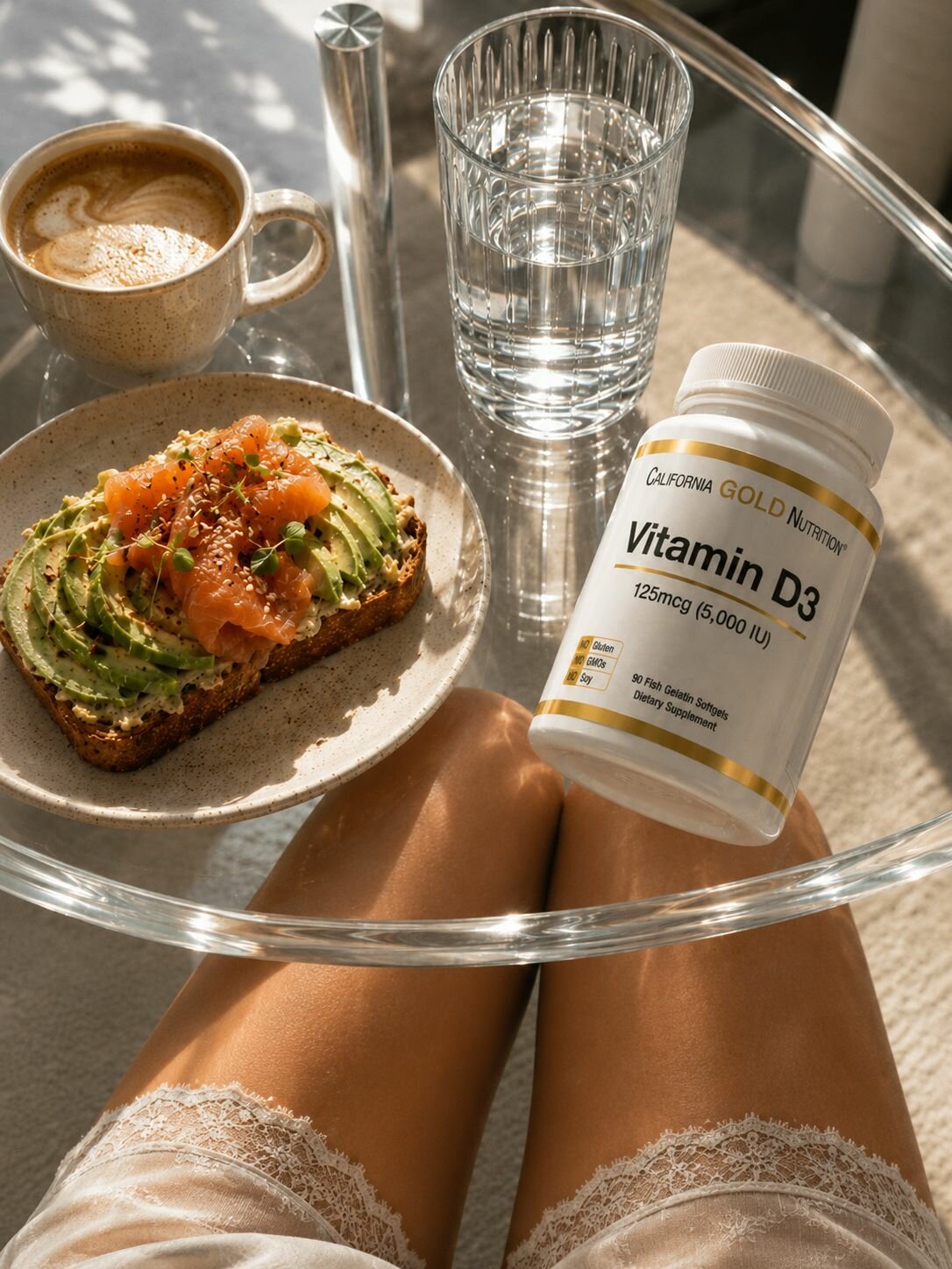 Витамин D3 California Gold Nutrition, 90 капсул холекальциферол для иммунитета, костей и зубов