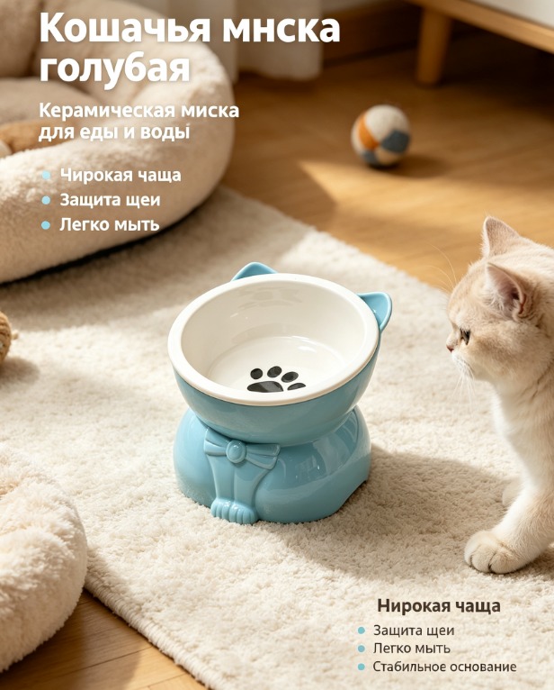 Керамические миски для кошек, наклонные миски для кошачьего корма, миски для домашних животных
