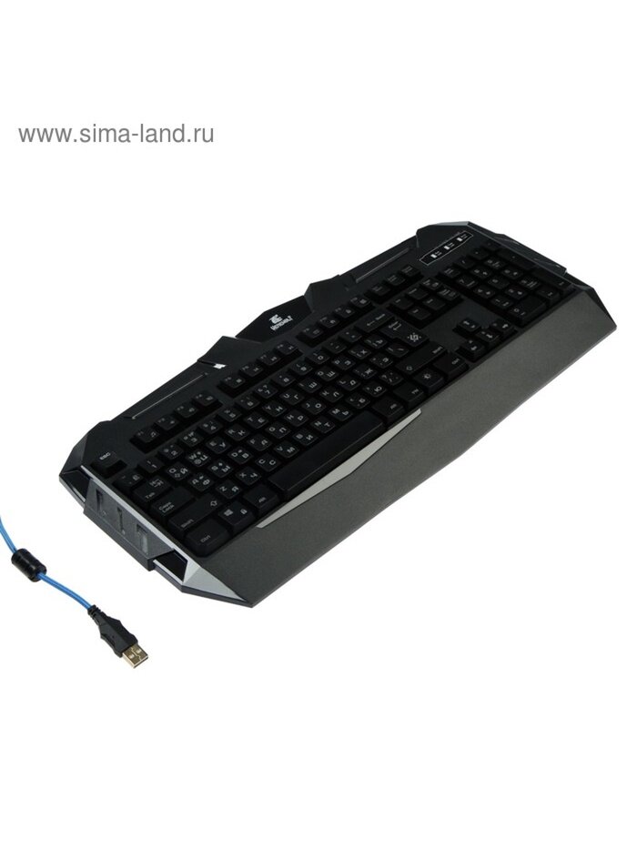 Defender уценка Клавиатура Defender Werewolf GK-120DL RU, игровая, проводная, мембранная, подсветка, чёрная 4