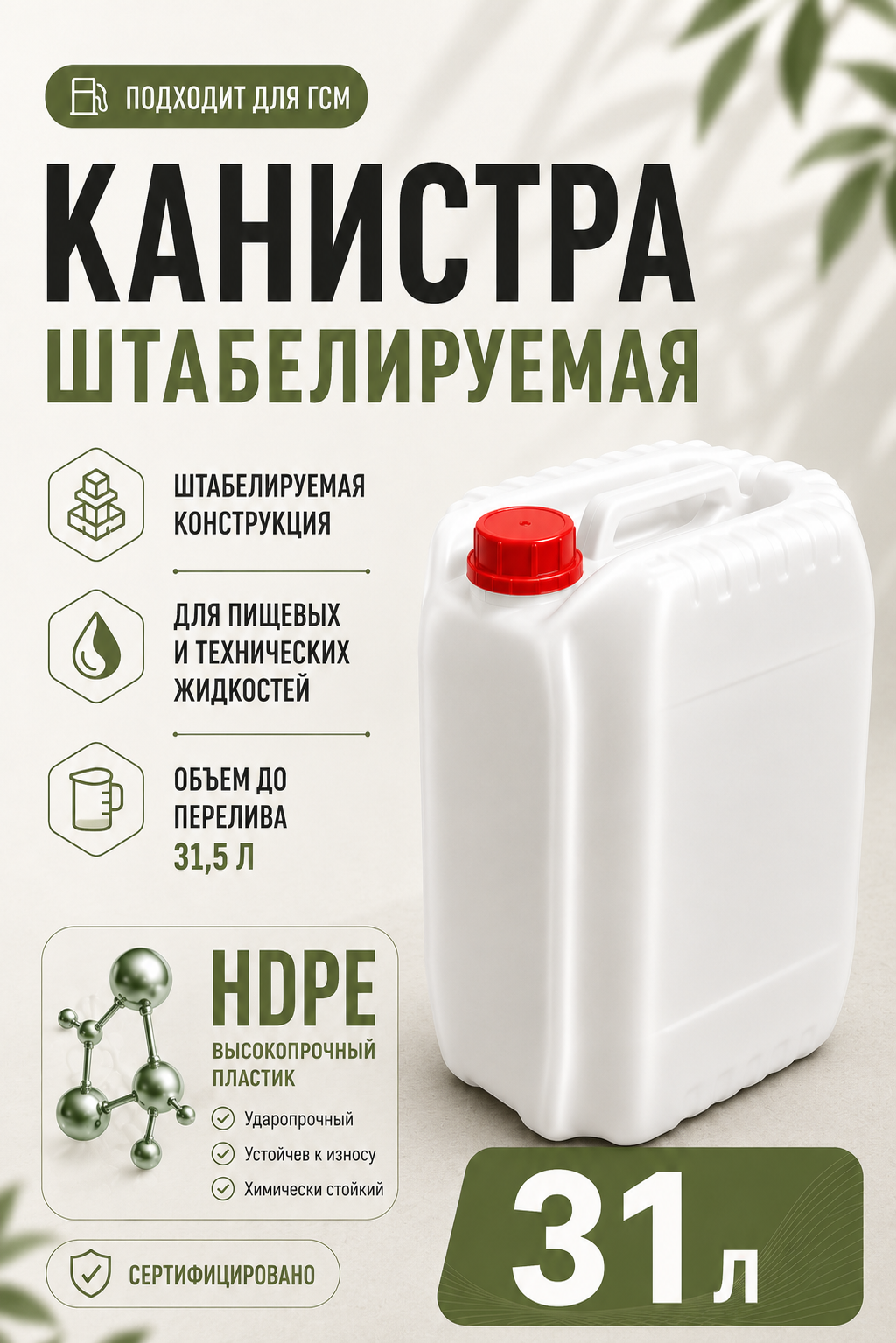 Канистра для ГСМ, 31 л