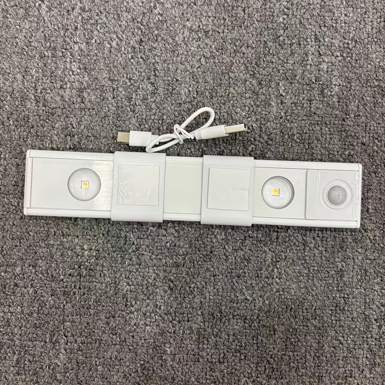 USB-перезаряжаемый светодиодный ночник с эффектом кошачьего глаза и рябью, с датчиком движения, 3 режима цветовой температуры и регулировка яркости, тонкий дизайн, для шкафа, кухни, кладовой и лестницы, белый, 7.87 дюйма