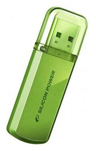 Флеш Диск Silicon Power 32Gb Helios 101 SP032GBUF2101V1N USB2.0 green