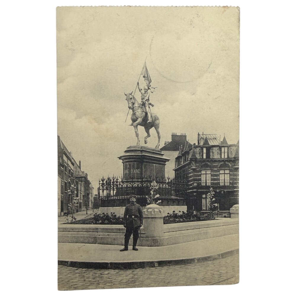 Почтовая открытка "Лилль – Памятник Жанне д`Арк" 1914-1916 гг. Франция
