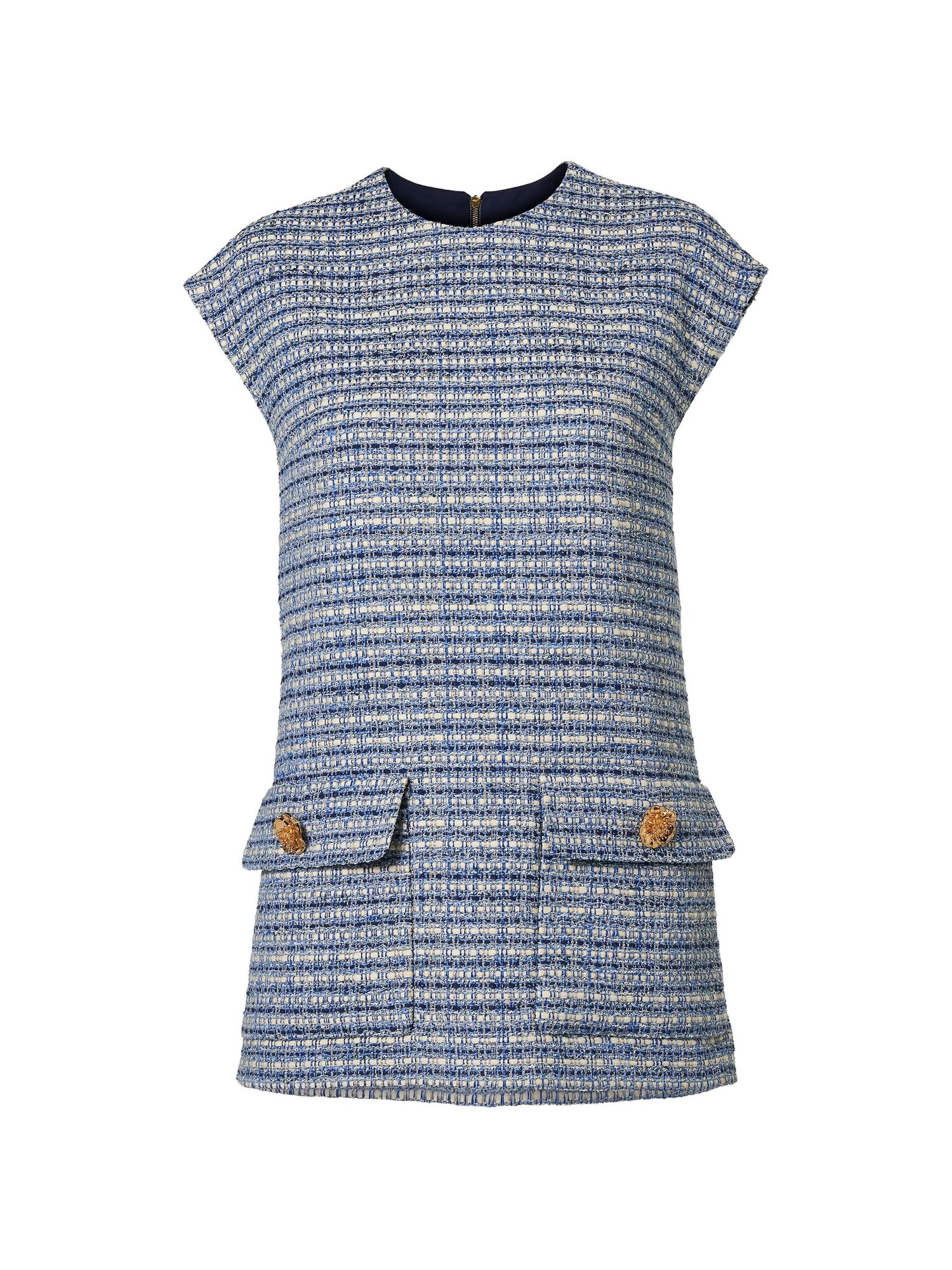 Блуза Short-sleeved belted tweed blouse
