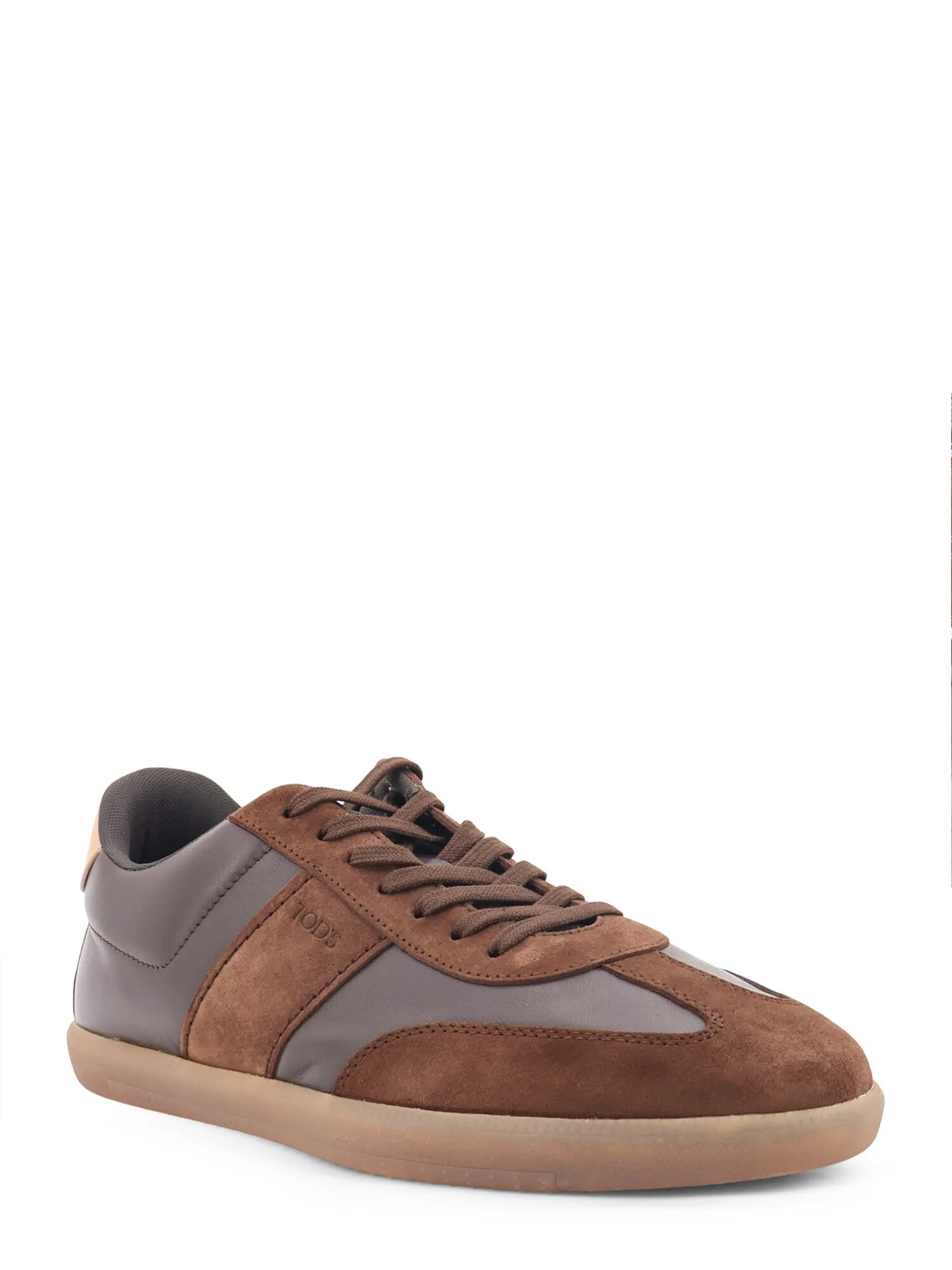 Кроссовки Tod's Suede-panels sneakers, размер 9, коричневый/серый/оранжевый — фото 1
