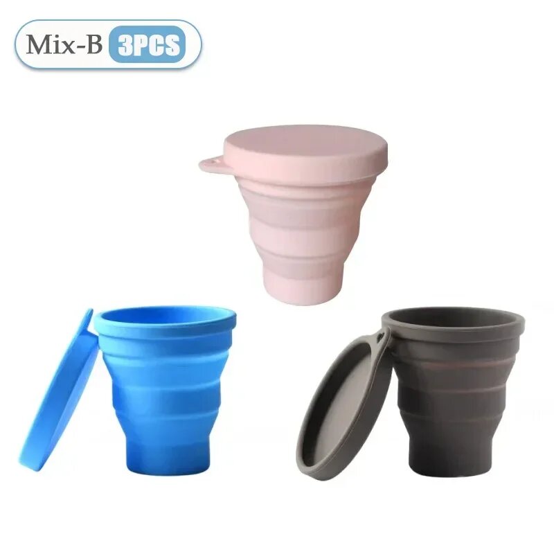 Складная силиконовая кружка Mixed-3PCS
