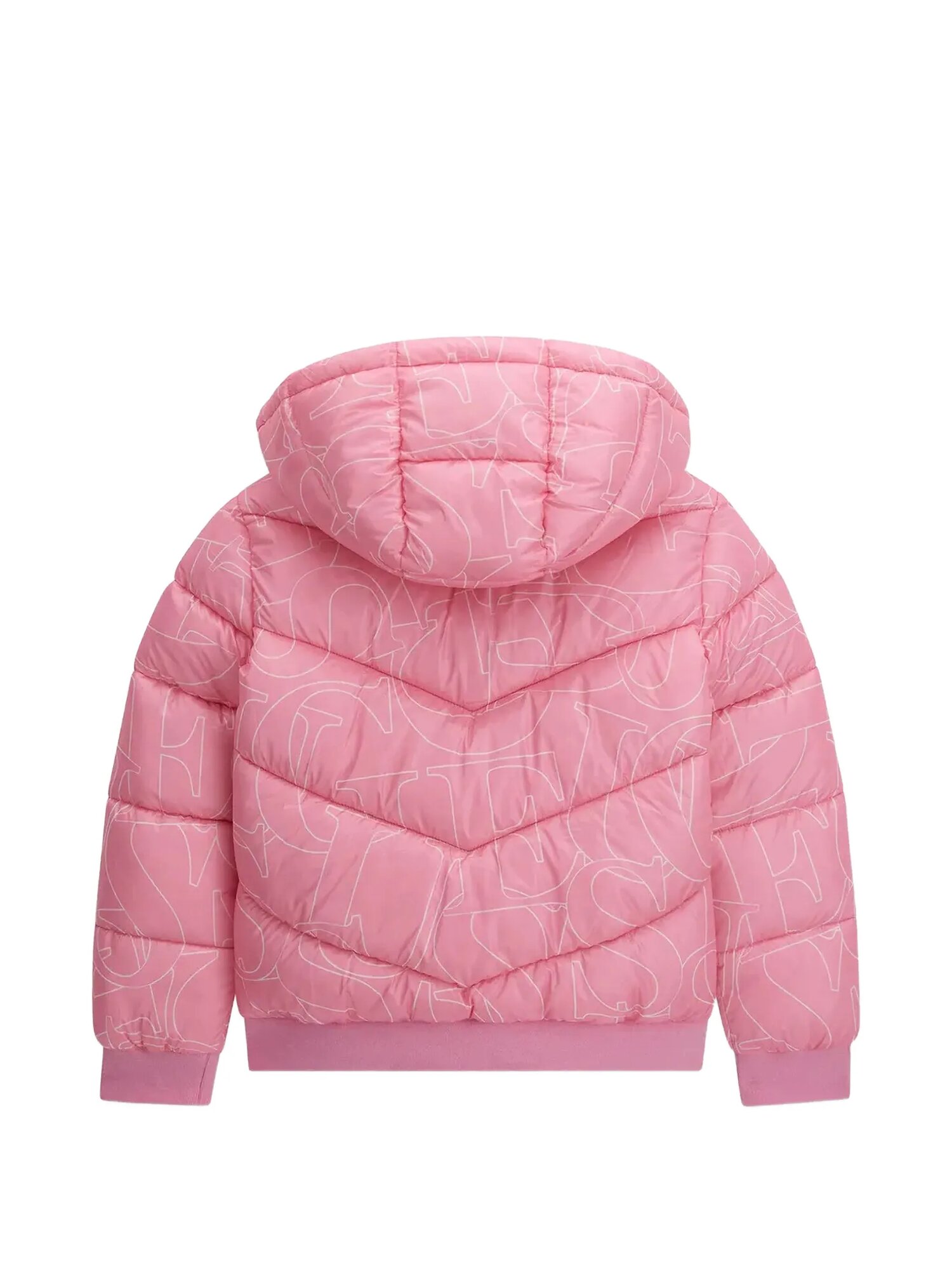 Куртка GUESS Logo-print padded jacket, размер 8 лет, coral pink — фото 1