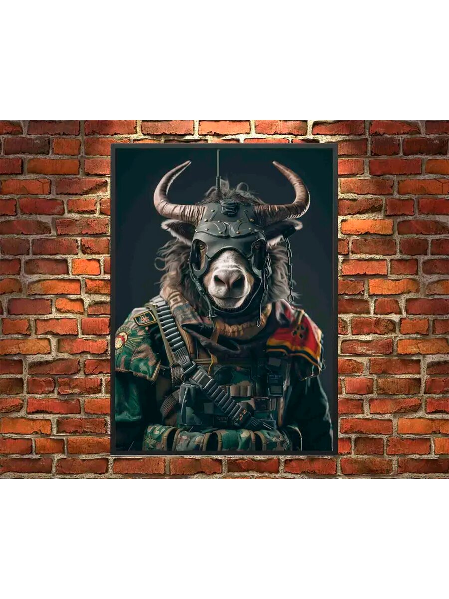 Як- сельскохозяйственное животное-солдат 1, Плакат 30x42см