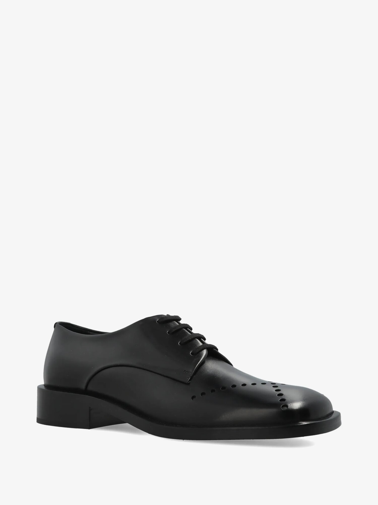 Туфли Jil Sander Perforated leather derby shoes, размер 37.5, black — фото 1