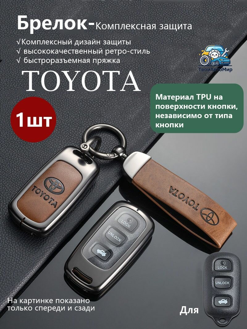 Чехол для брелока Тойота Camry Corolla RAV4 Highlander Sienna Avalon Yaris 1998-2010, прозрачный TPU чехол из сплава для пульта Тойота, автотовары