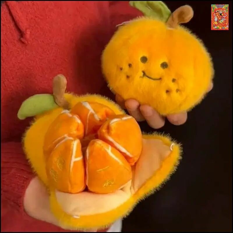 Мандариновая игрушка с возможностью снятия кожуры, мягкая развивающая игрушка для детей