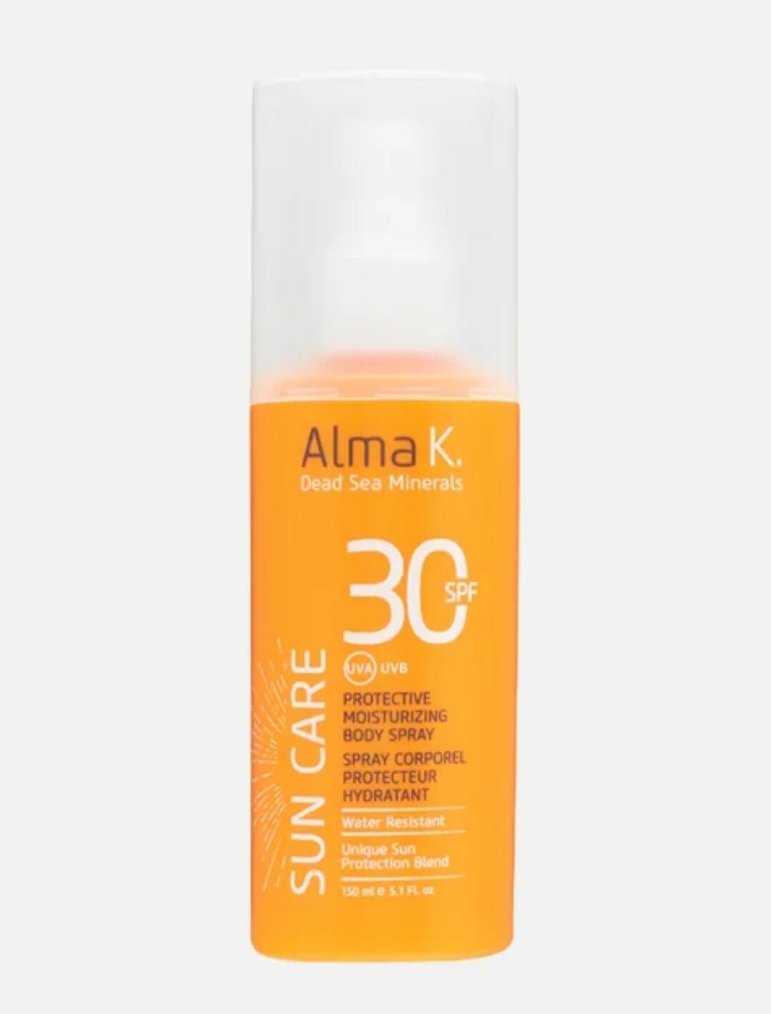 Солнцезащитный увлажняющий спрей для тела spf 30 ALMA K. protective moisturizing body spray