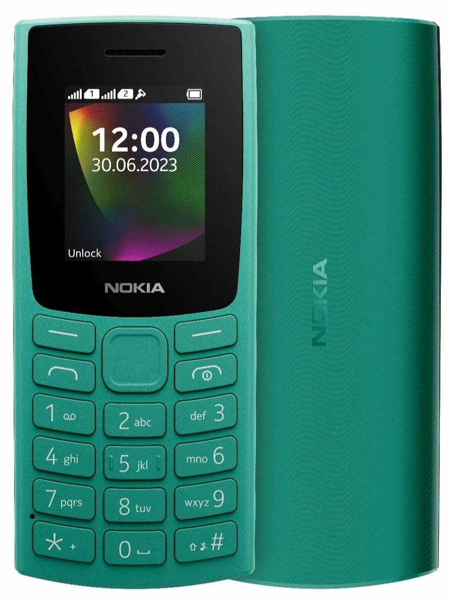 Мобильный телефон Nokia 106 DS TA-1564 зеленый (1GF019BPJ1C03)