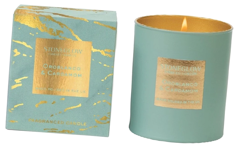 Свеча Oroblanco and Cardamon от Stoneglow 220 гр - Оробланко Кардамон для дома