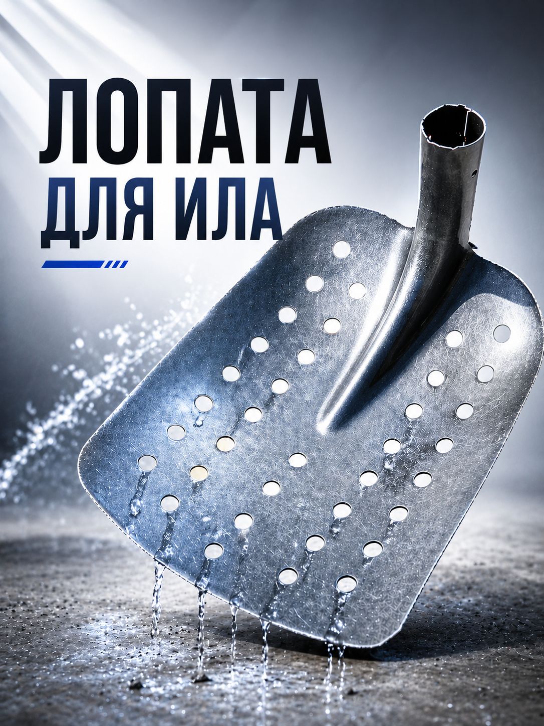 Совок для очистки ила и мусора, металлическая дренажная лопата для колодцев и водоёмов