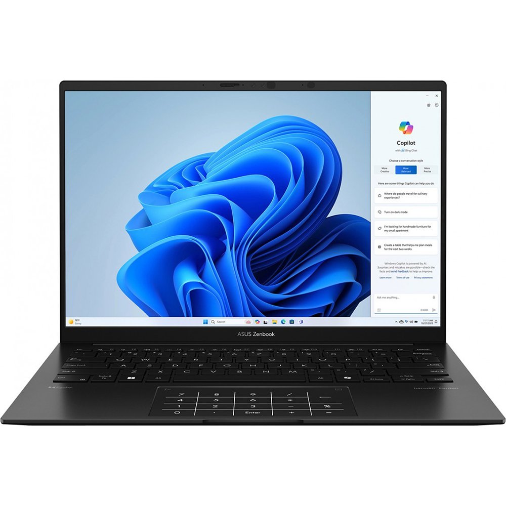 Ноутбук ASUS Zenbook 14 UM3406GA-QD049 AMD Ryzen 5 430/16Gb (soldered D5)/SSD512Gb/UMA/14"/OLED/WUXGA/1920x1200/60Hz/NoOS/Black/1.2kg