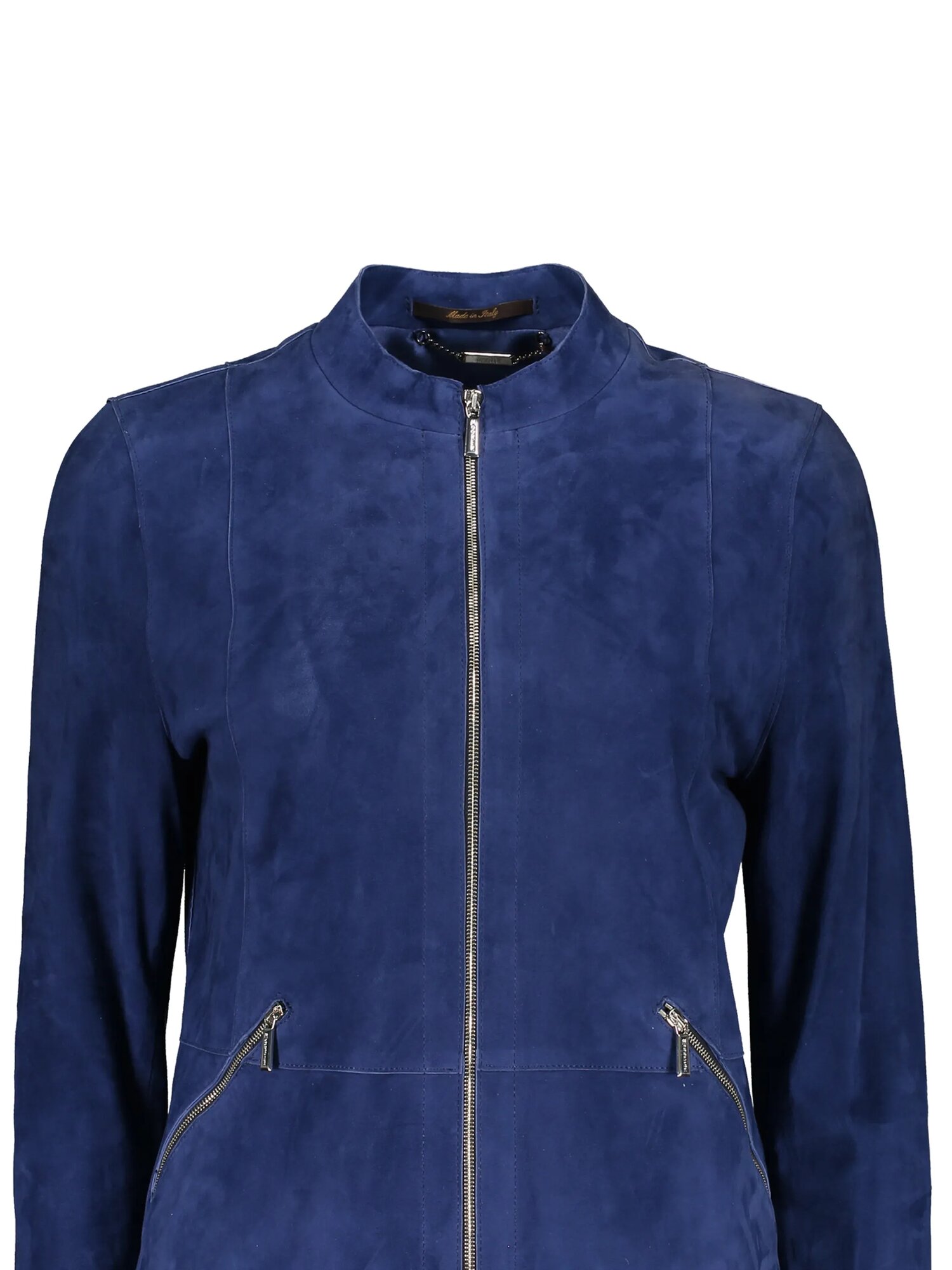 Куртка MooRER Suede zip-up jacket, размер 42, синий — фото 1