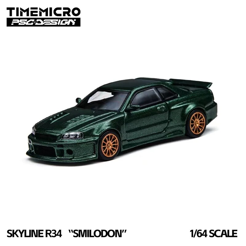 TimeMicro Skyline R34 Smilodon 1:64, Dark Green