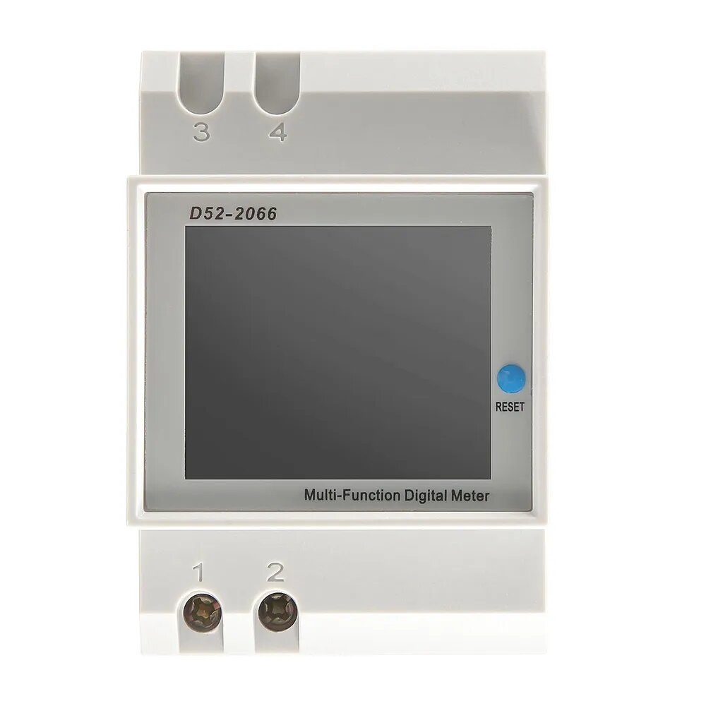 V6Din Rail AC Monitor 6IN1 40-300V 100A Напряжение Ток Коэффициент мощности Активный KWH Измеритель частоты электрической энергии VOLT AMP