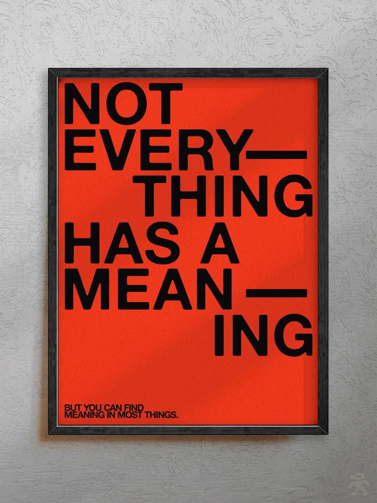 Интерьерный постер "MEANING" в стиле pinterest, формат 30x40 см — фото 1