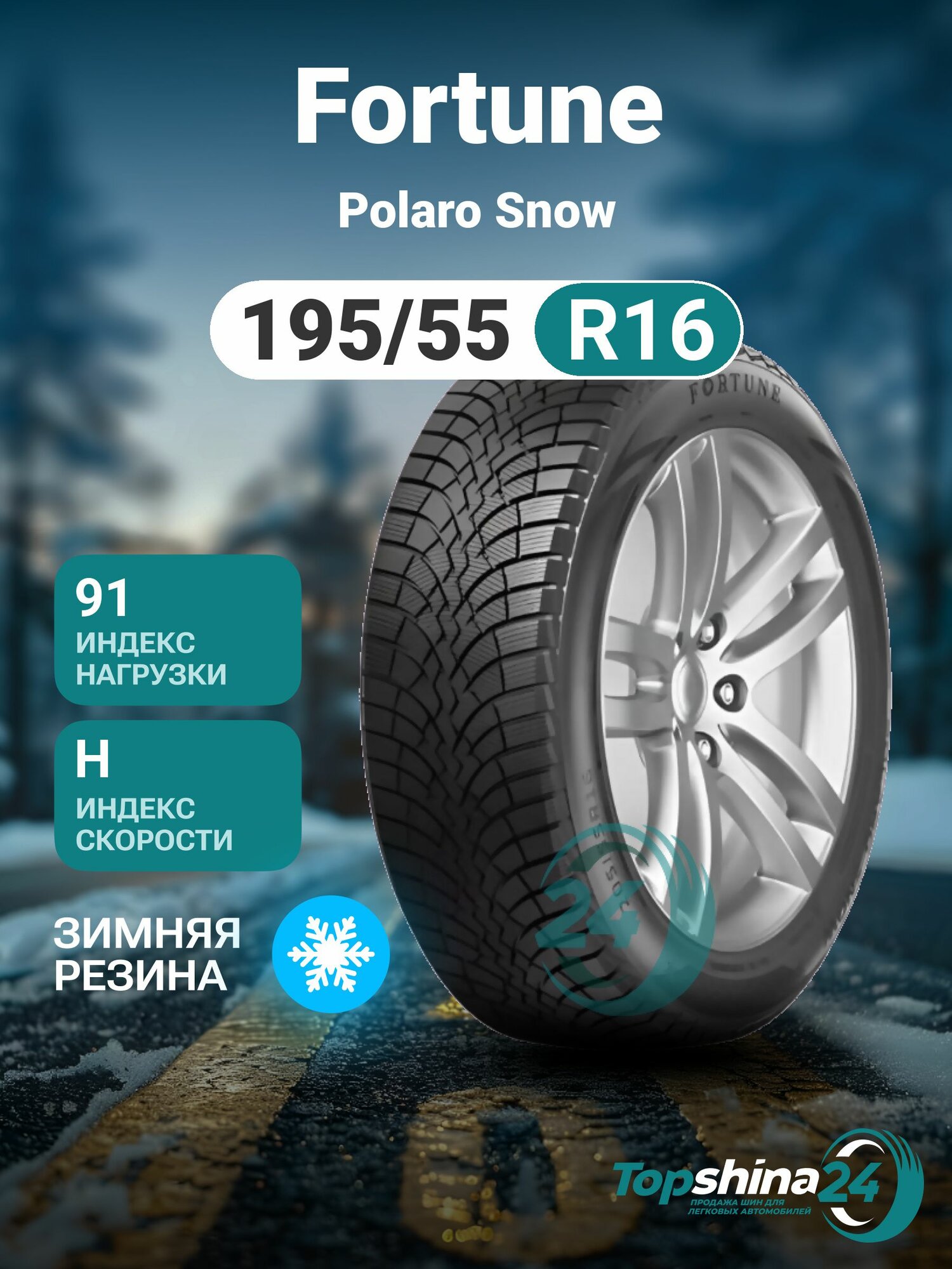 Шины зимние Fortune Polaro Snow 195/55 R16 H91
