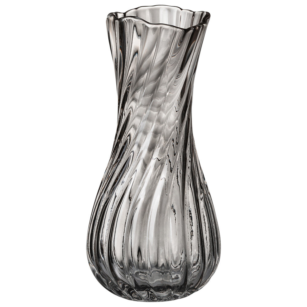 Ваза lefard "glass nature" grey 12*12*25,5 см KSG-698-136