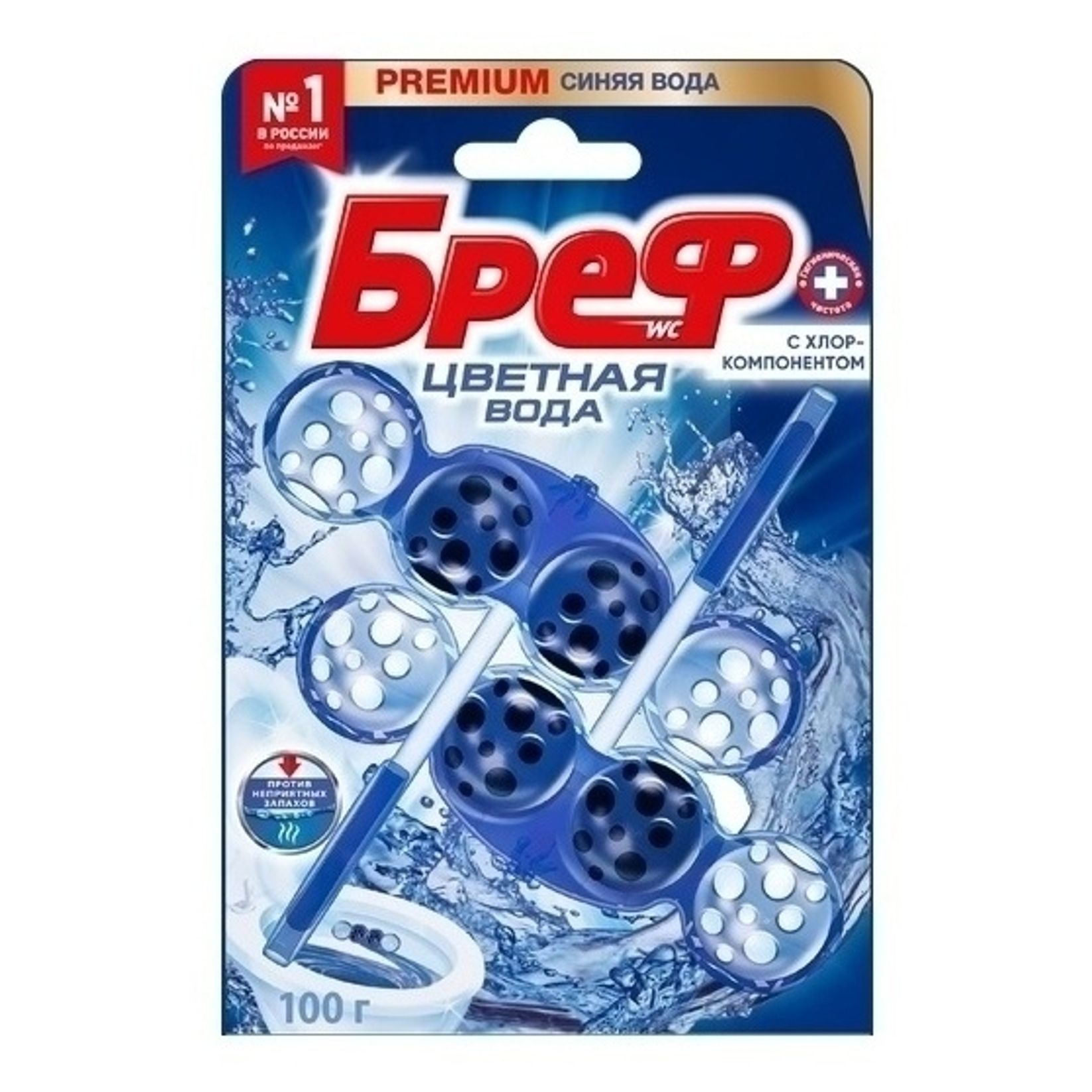 Блок Bref Color Aktiv для туалета 50 г х 2 шт