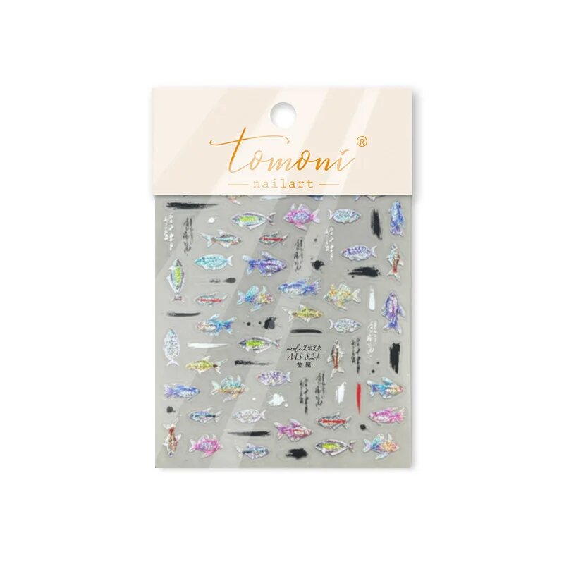 Наклейки для ногтей tomoni nailart "Рыба", Цвет: MS-824