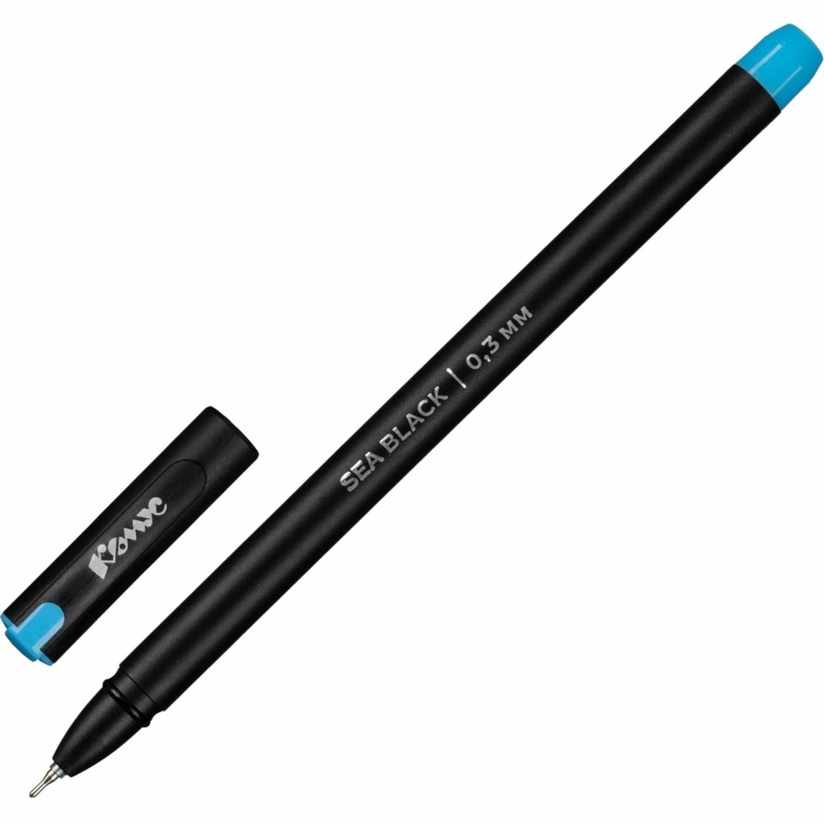Ручка шариковая Комус Sea Black (0.3мм, синяя) (2137785), 12шт.
