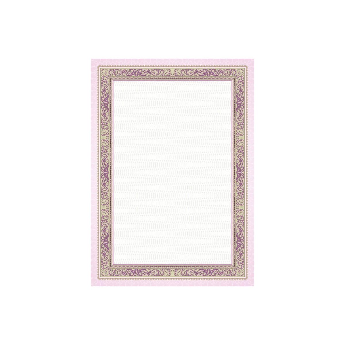 Сертификатная бумага А4 (140г, розовая/фиолетовая) 20шт.