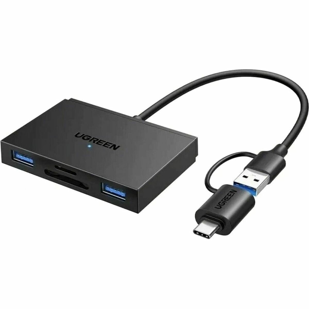 Картридер Ugreen CM812 (45167) 4-in-1 MicroSDxUSBxUSB-CxSDXCxSDHC черный (2421329)