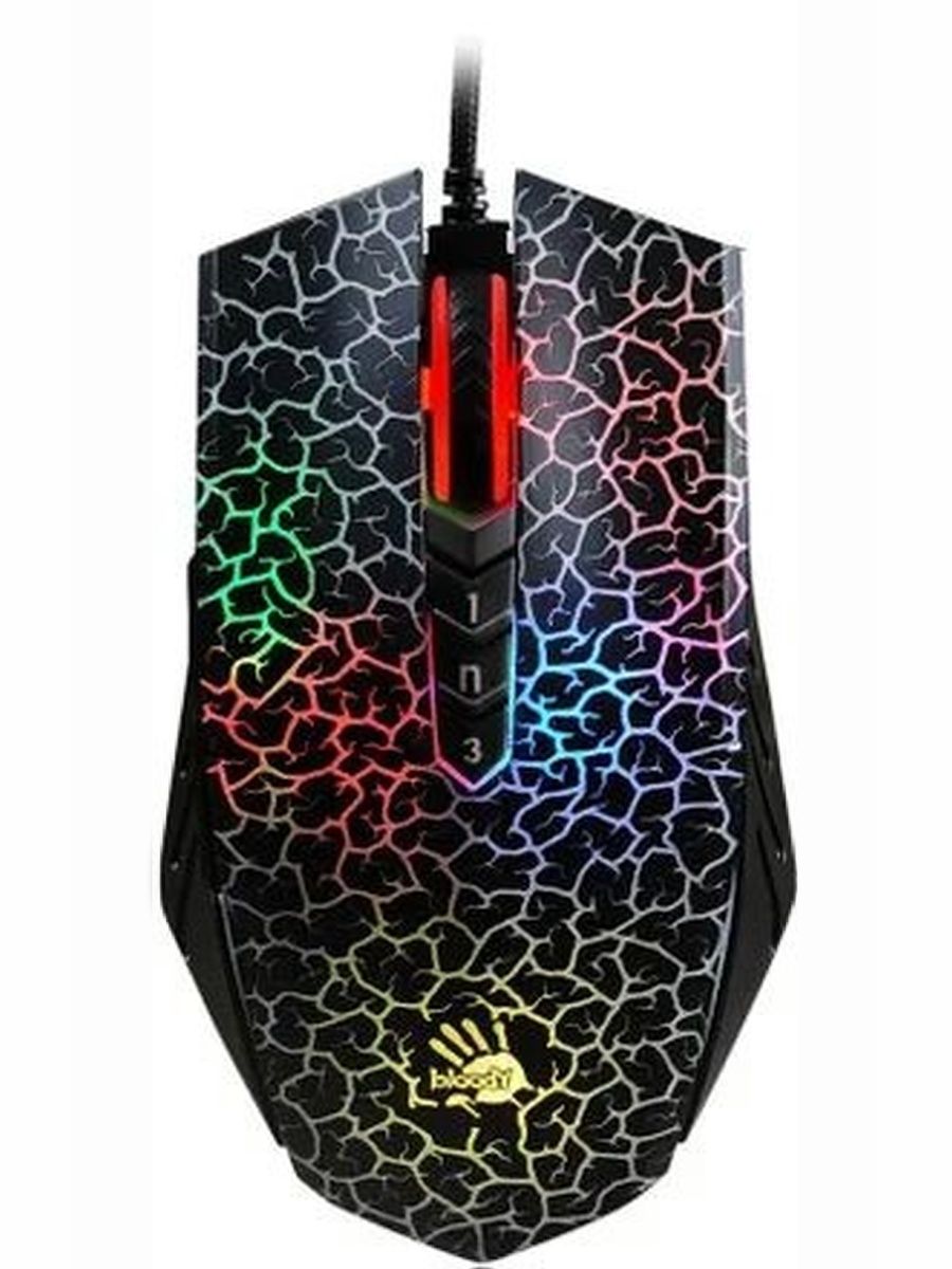 Игровая мышь A4Tech Bloody A70A, проводная USB, с подсветкой, 6200 cpi, черный