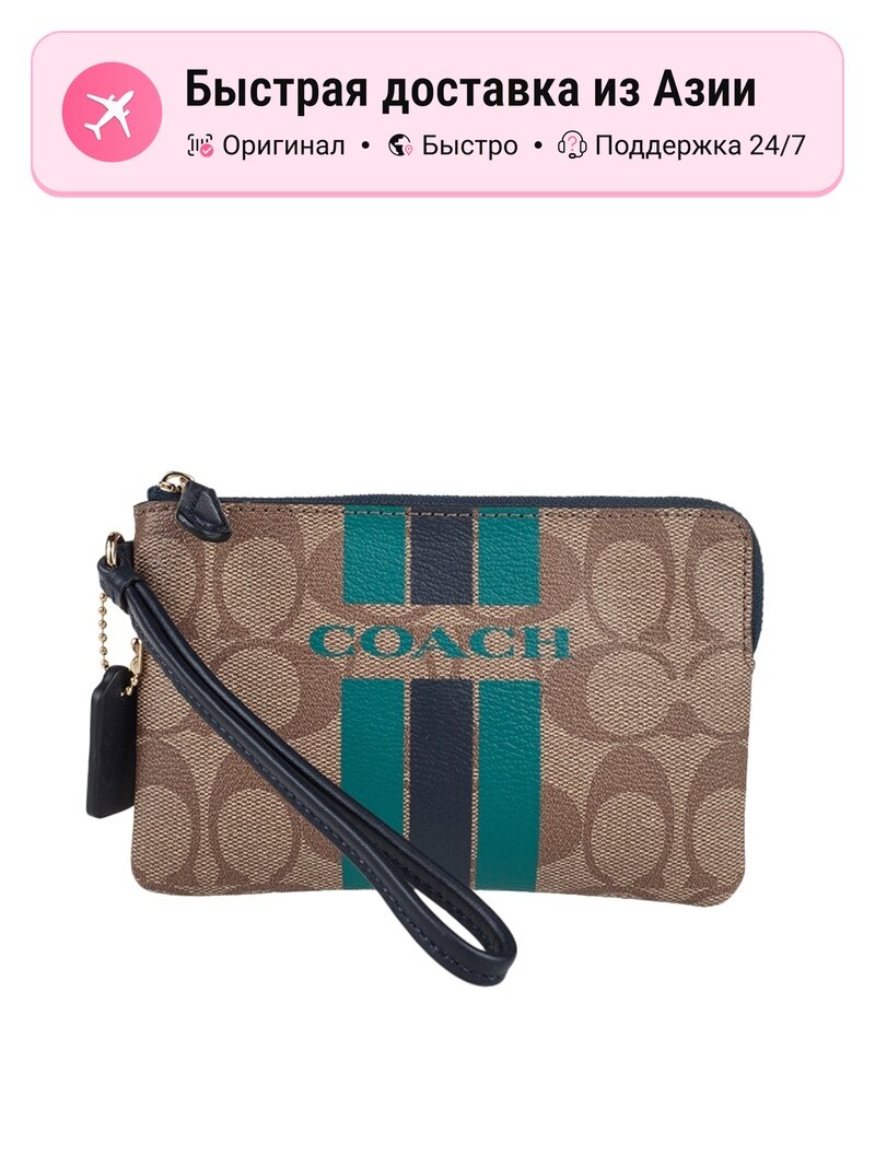 Сумка клатч Coach COACH Corner Zip Short PVC Medium