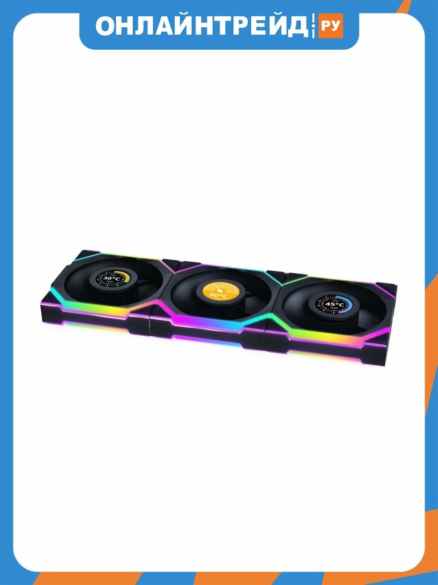 Вентиляторы для корпуса Lian LI UNI FAN SL WIRELESS LCD 120 Black 3шт (G99.12SLLCD1W3B. R0)